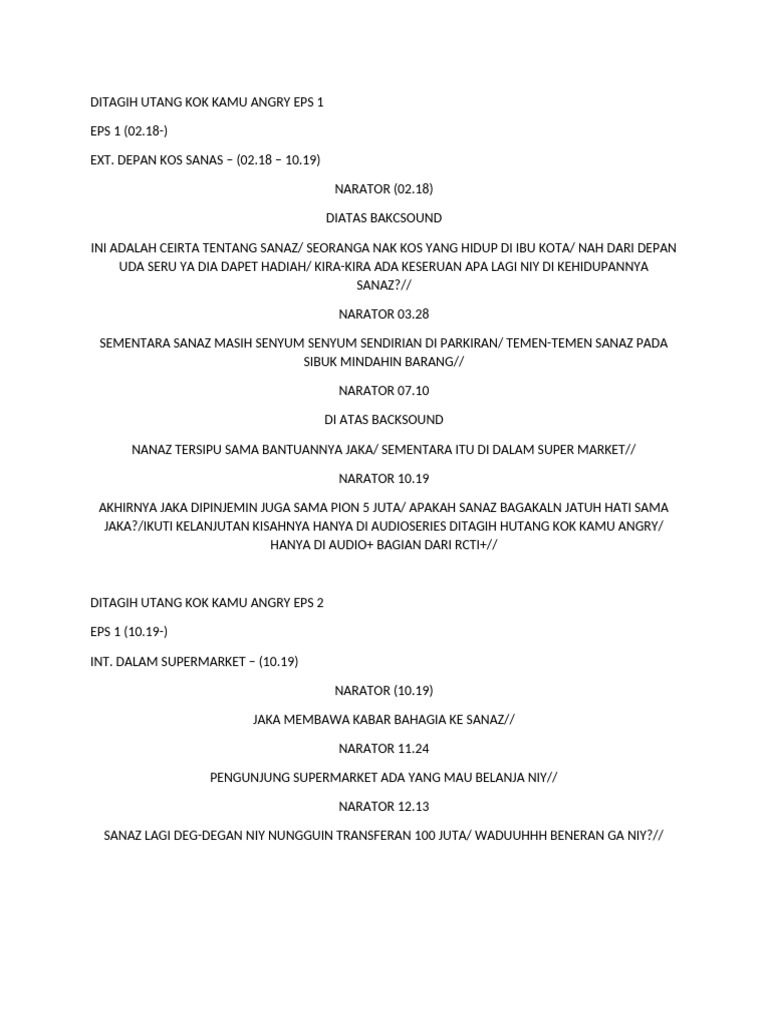 Ditagih Utang Kok Kamu Angry | PDF