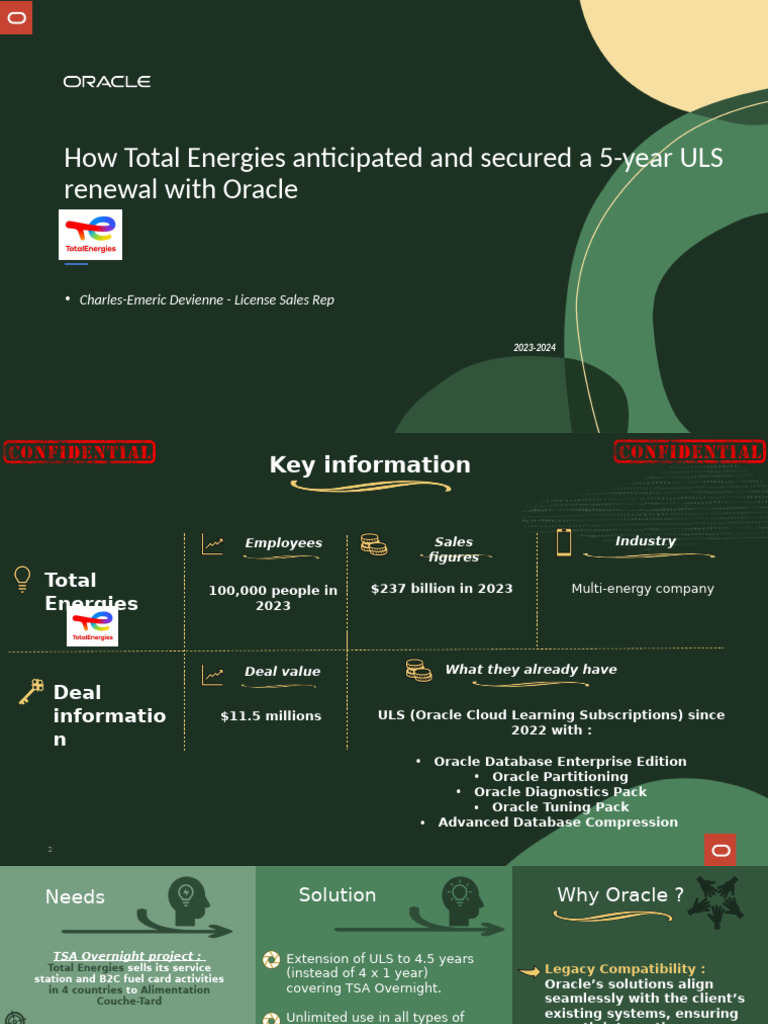 How Total Energies anticipated and secured a 5-year ULS renewal with Oracle | PDF | Oracle ...