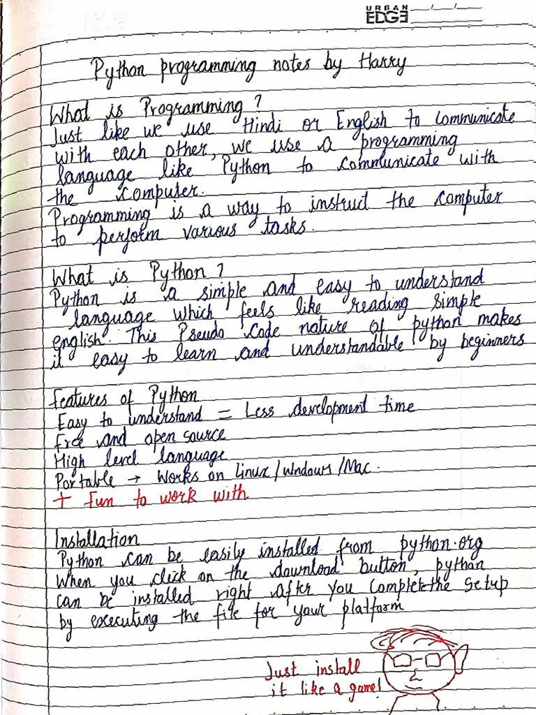 Python Complete Notes | PDF Python Complete Notes | PDF