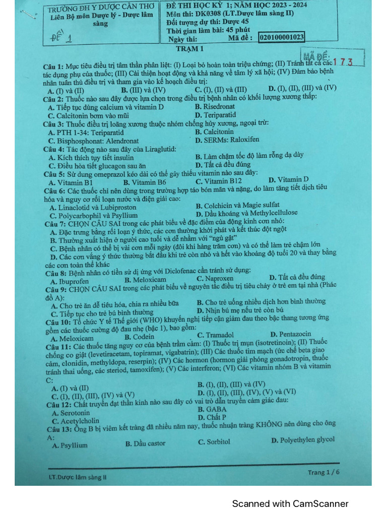 DLS2 - Đề 1 | PDF