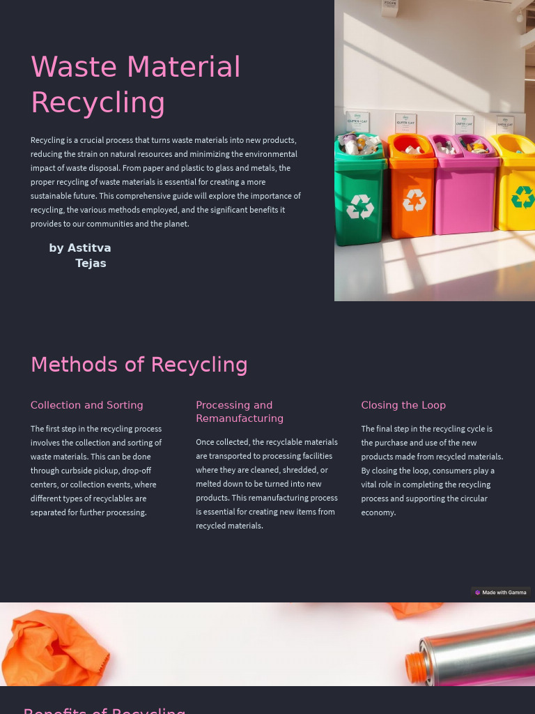 Waste Material Recycling | PDF | Recycling | Waste