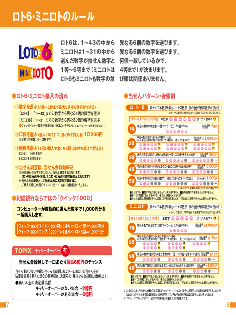 Loto6 Mini Rule | PDF