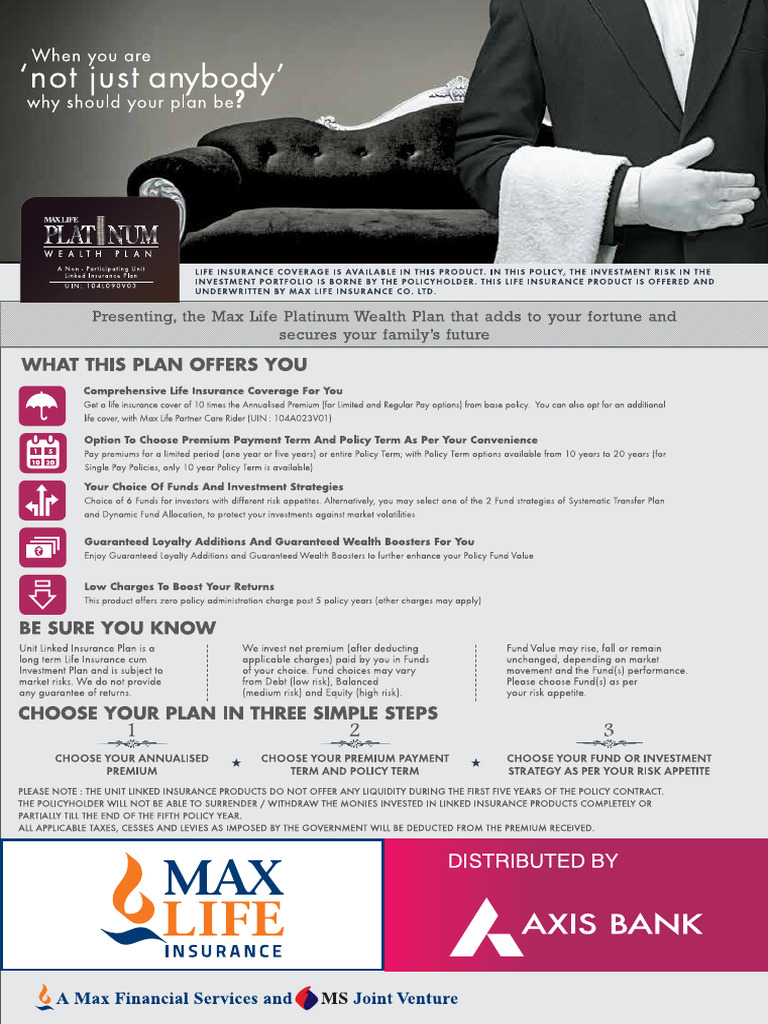 Max Life Platinum Wealth Plan | PDF