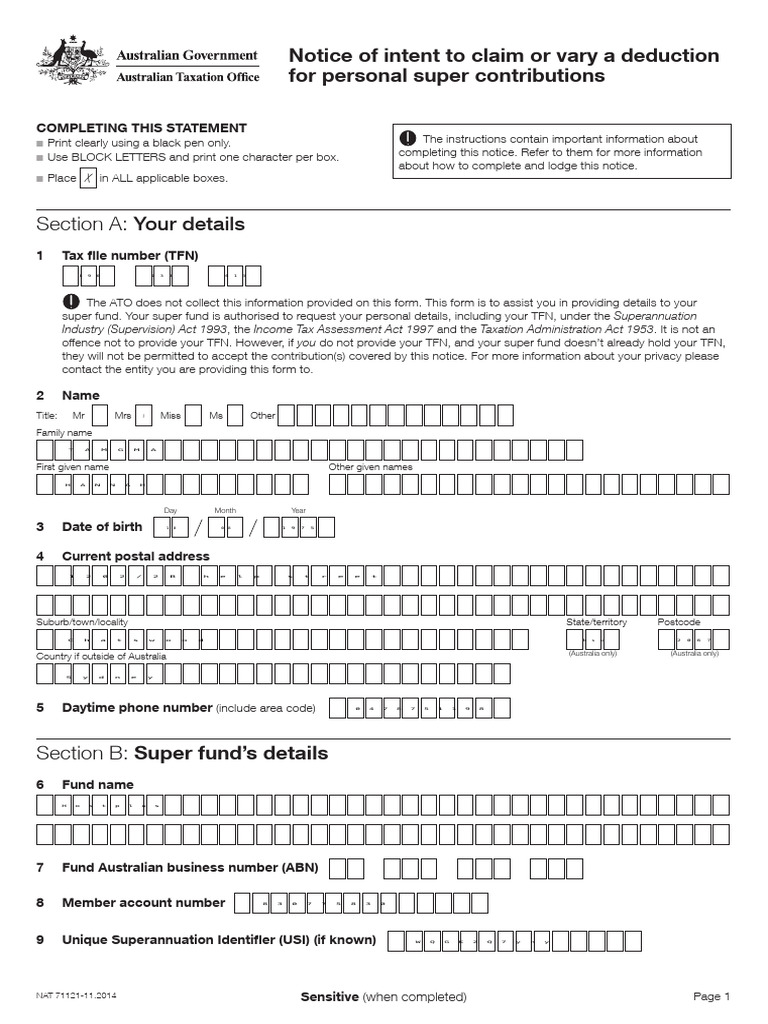 Ato Notice of Intent | PDF | Taxes | Tax Deduction
