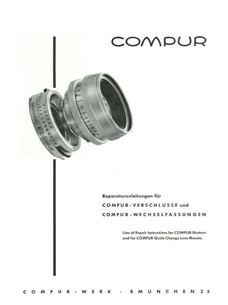 Compur Shutter Repair for Baldamatic Bessamatic IIIS Vitessa | PDF ...