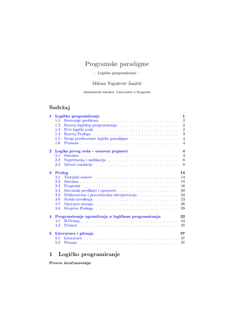 Logicko Programiranje | PDF