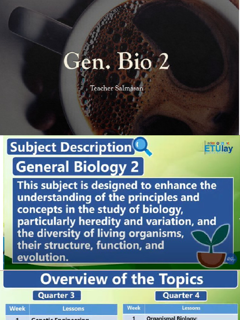 Gen Bio 2 q3 Wk 1 | PDF
