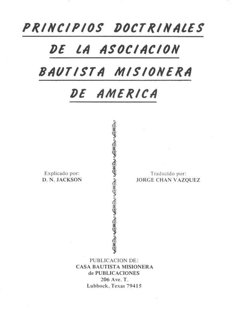 C Principios Doctrinales de La ABMA Marzo | PDF | Bautismo | Cristo (título)