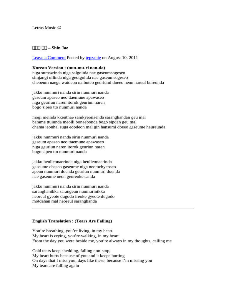 Letras Music | PDF