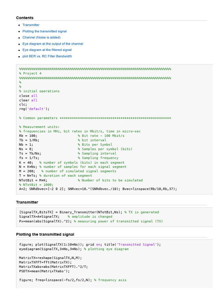 project4 | PDF | Bandwidth (Signal Processing) | Bit Rate