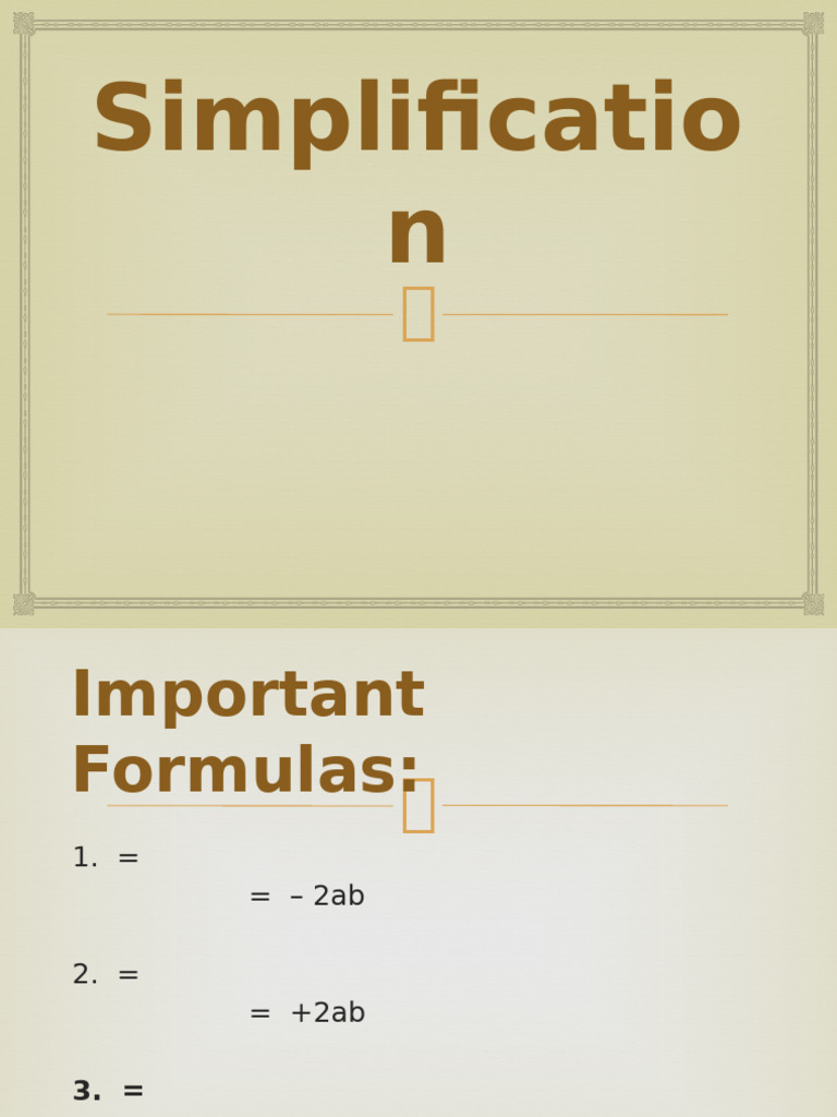 Simplification | PDF