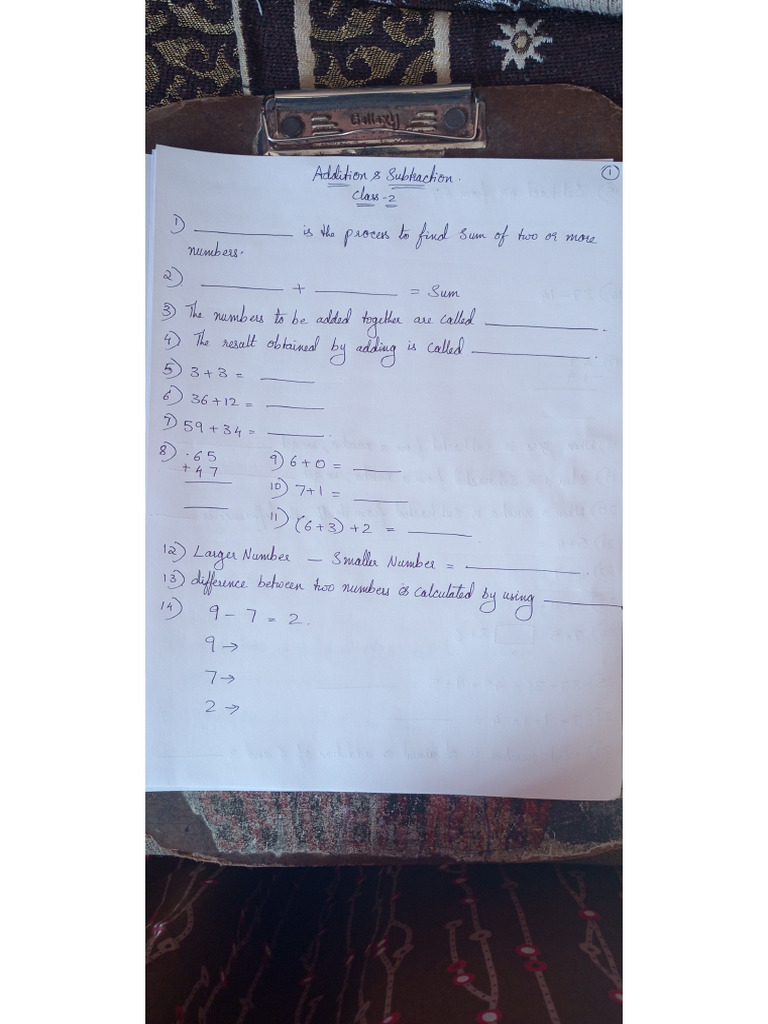 Class 2 Basic Addition, Subtraction | PDF