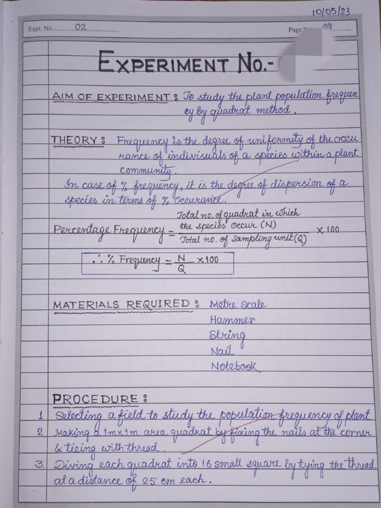 Biology Experiment No. - 3 | PDF