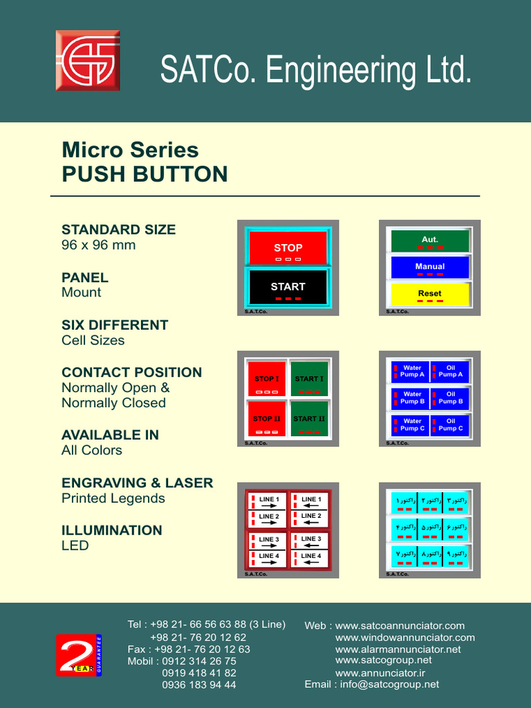 Micro Series Push Button | PDF | Switch | Color
