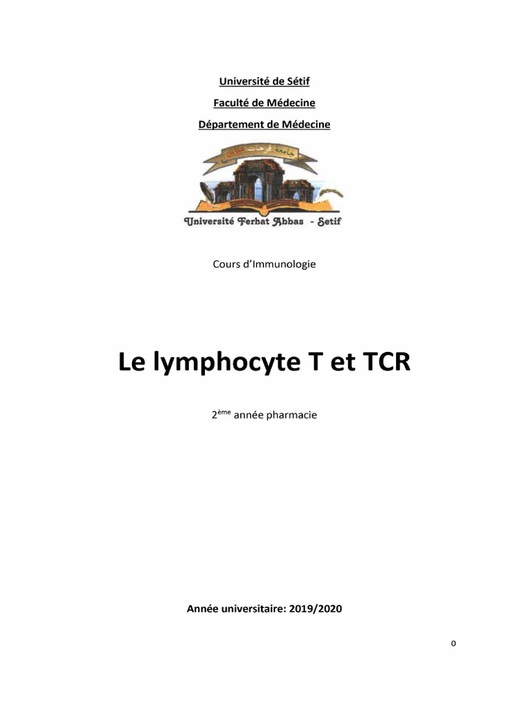 Cours Immuno LT | PDF