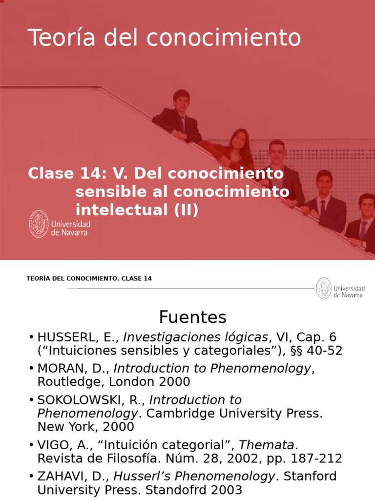 Clase 14 Del Conocimiento Sensible Al Conocimiento Intelectual (II ...