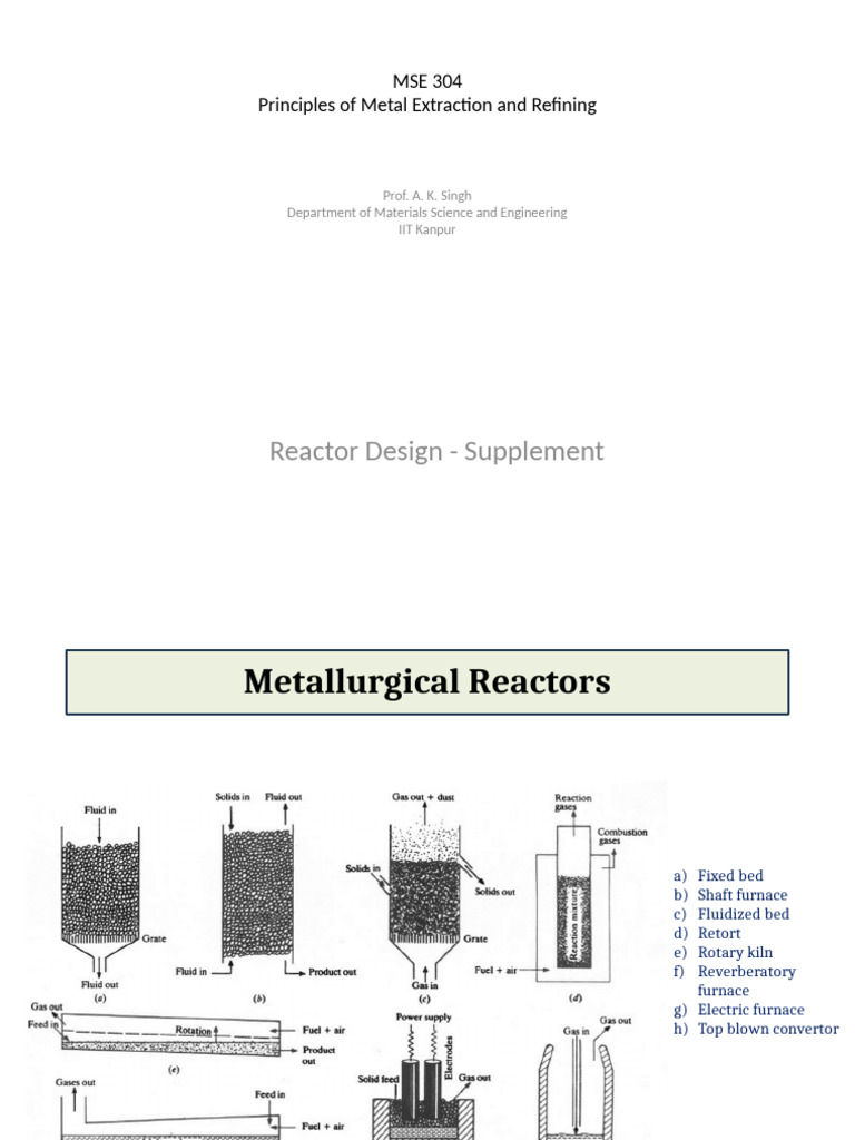 Reactor Design Supplement | PDF | Fluid Dynamics | Chemical Reactor