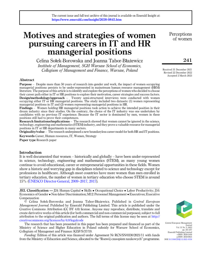 10-1108_cemj-12-2021-0158 | PDF | Motivation | Motivational