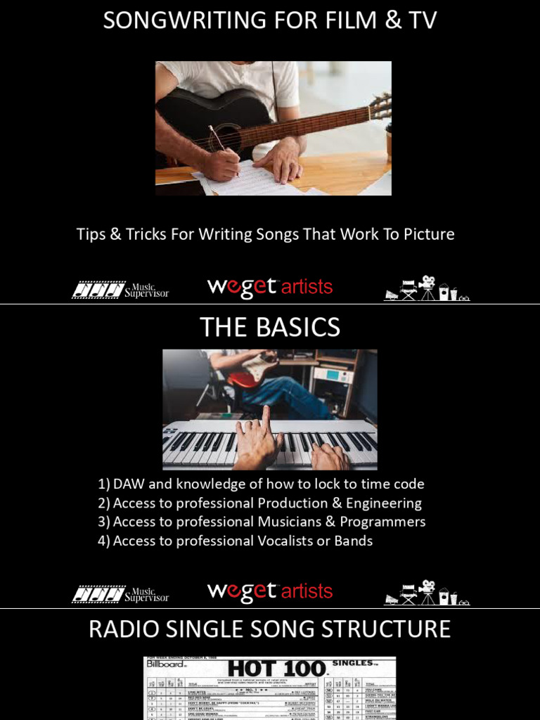 Songwriting For Film & TV Presentationz | PDF