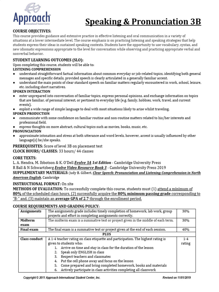 Speaking & Pronunciation 3B | PDF | Speech | Stress (Linguistics)