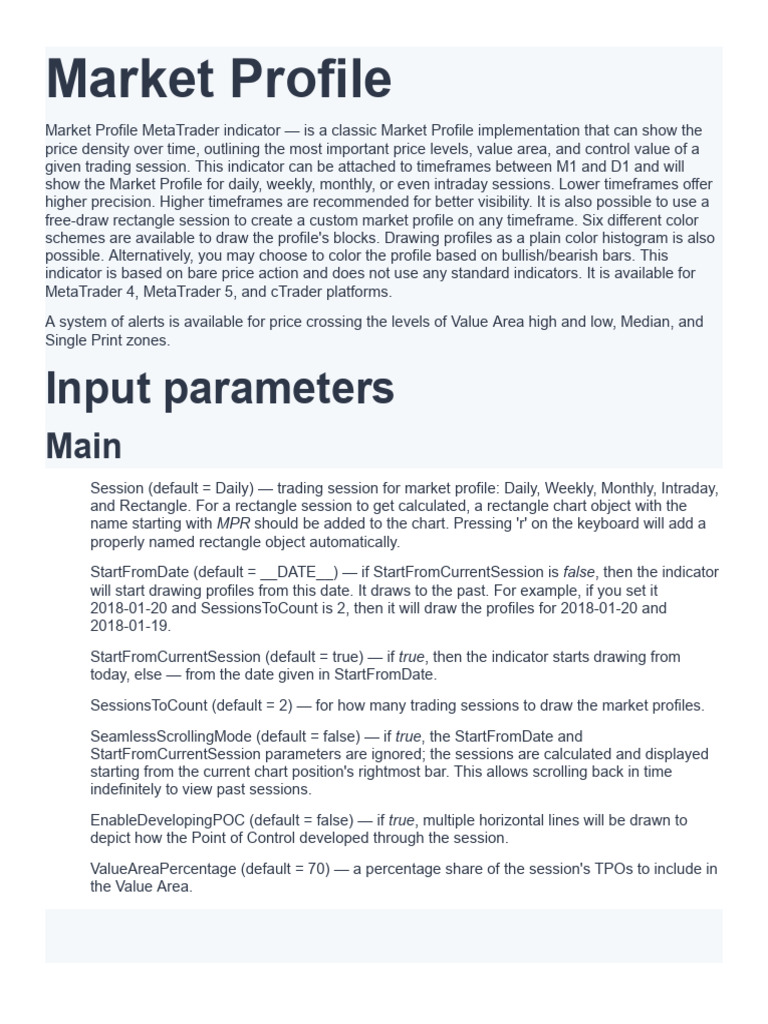Market Profile | PDF | Financial Markets | Market (Economics)