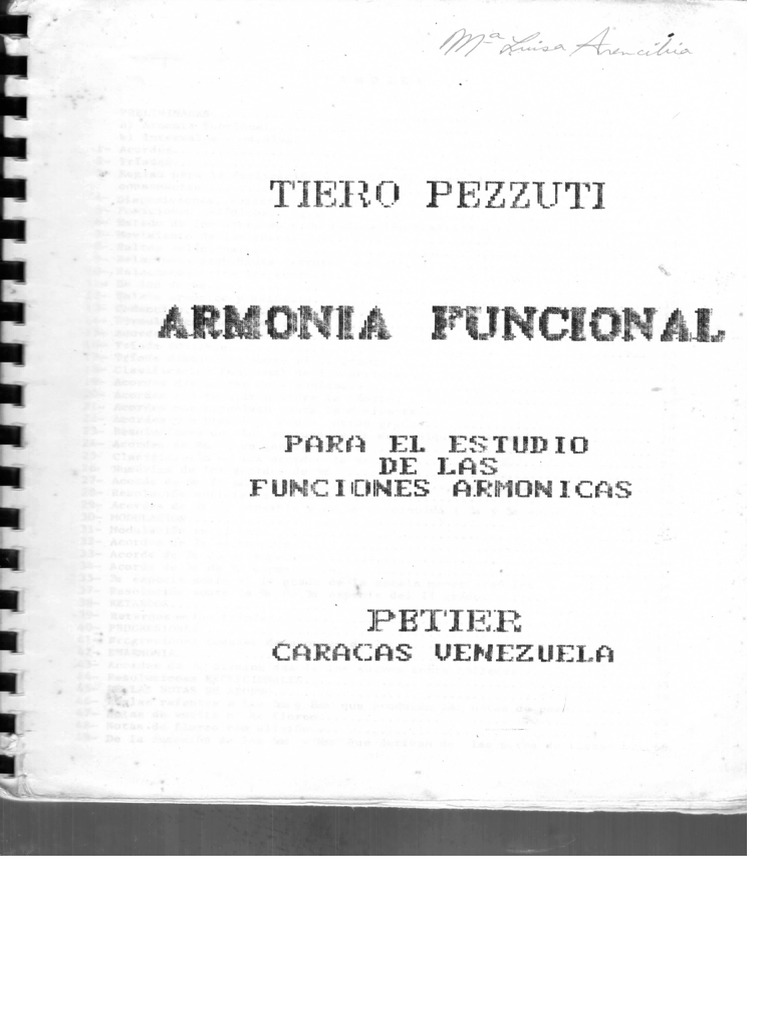Armonia Funcional Tiero Pezzuti | PDF