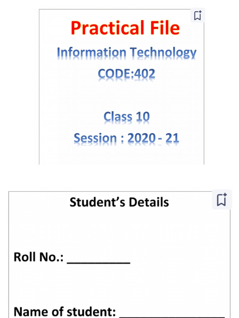 Sample Practical Pages | PDF