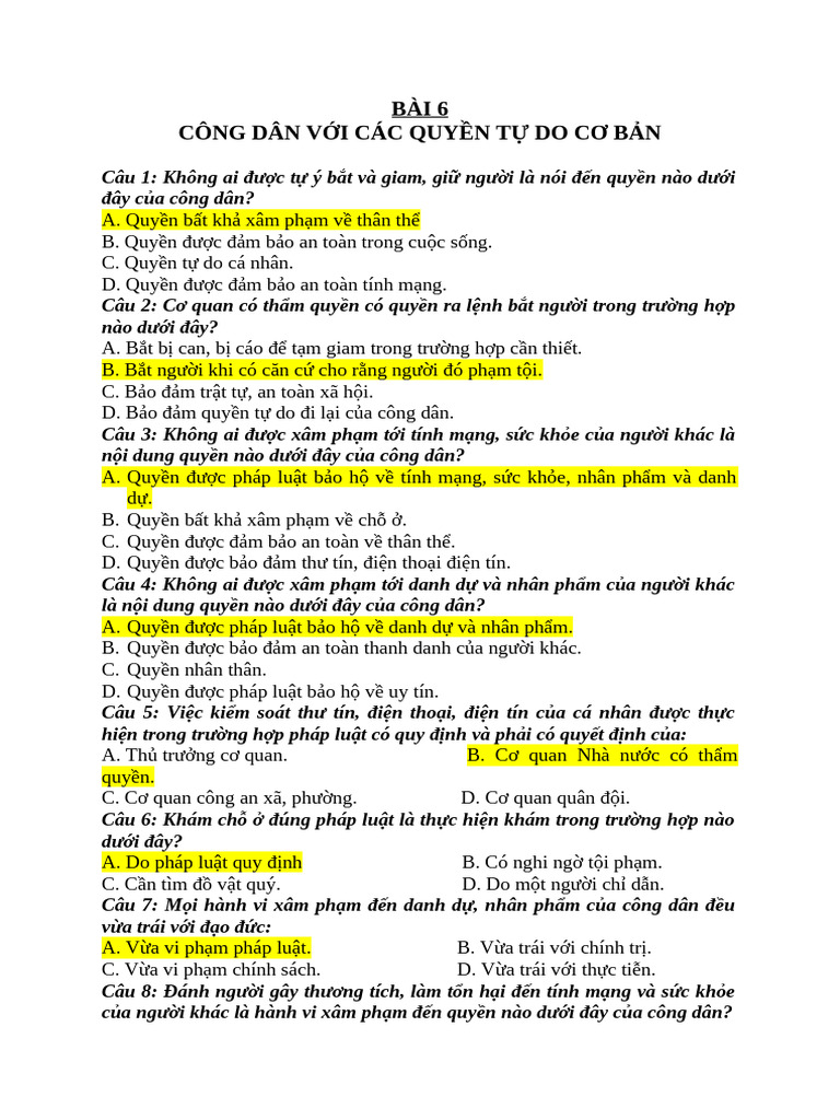 BT Bài 6 KHTN | PDF