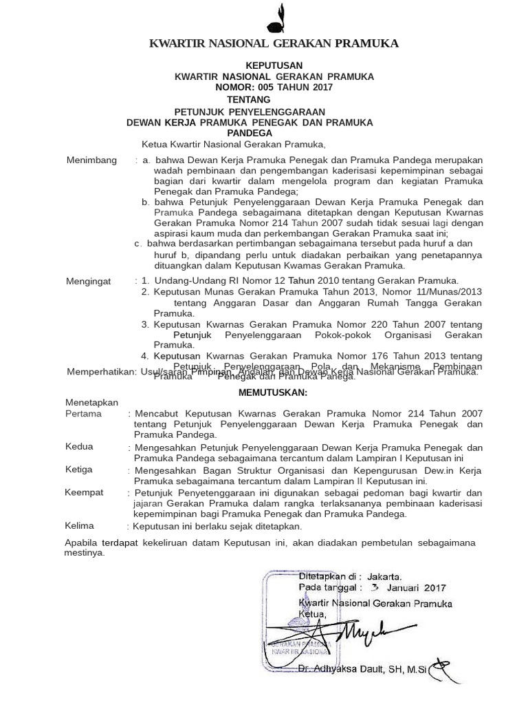 PP Dewan Kerja No 005 Tahun 2017 Merged by Bab | PDF