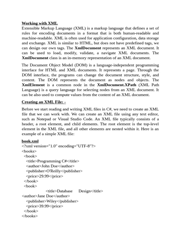 Unit-4 | PDF | Xml | Document Object Model