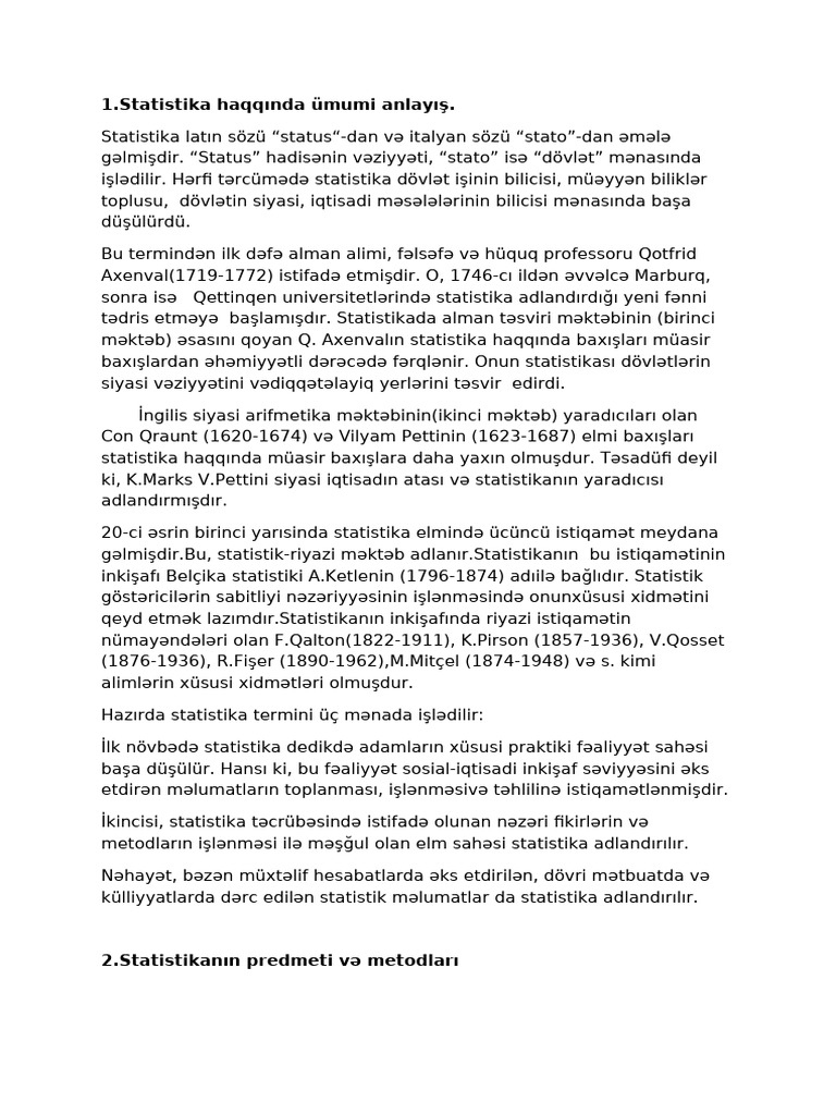 Statistika 1 | PDF
