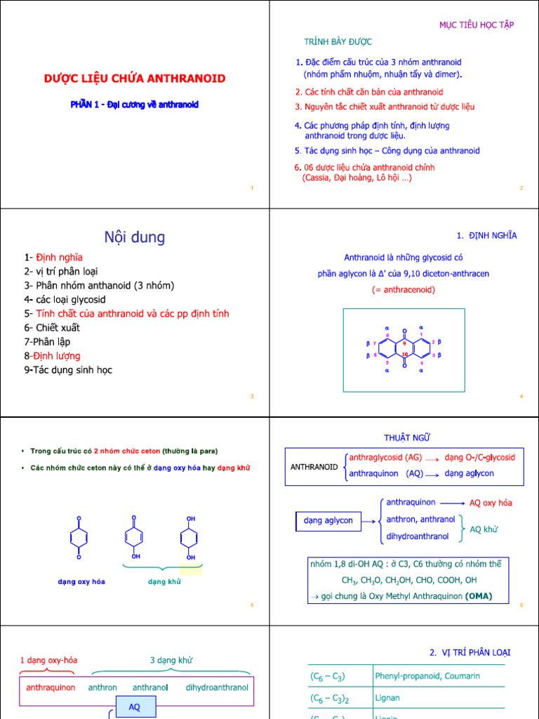 Anthranoid Dai Cuong SV | PDF