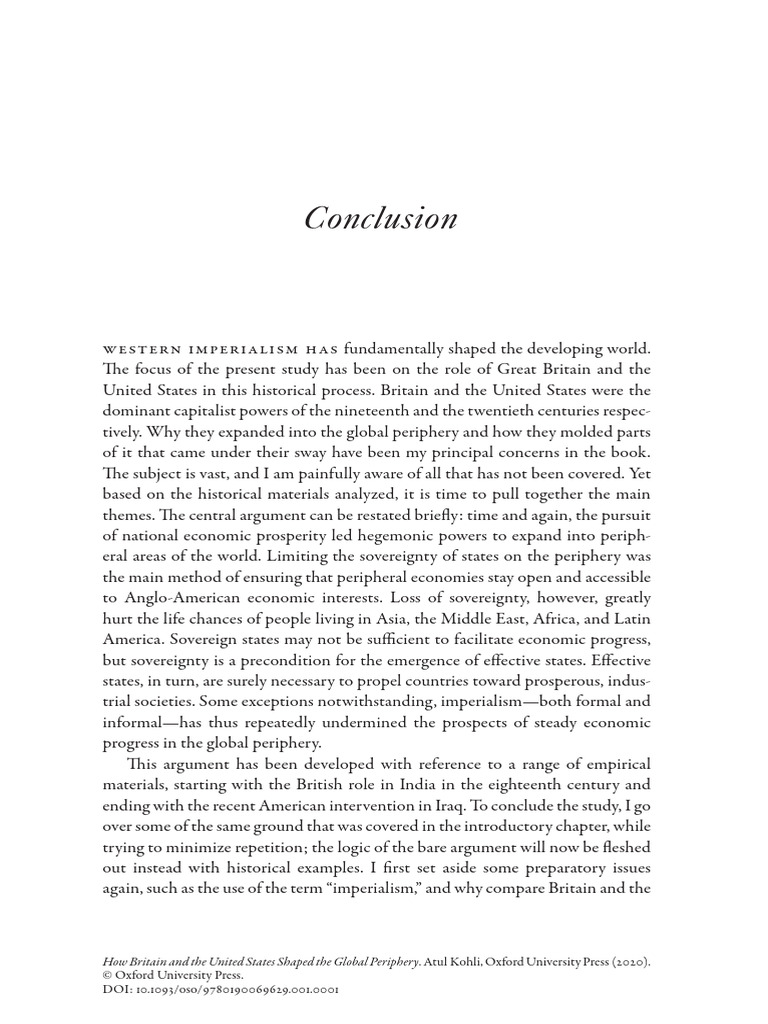 Atul Kohli - Imperialism and the Developing World_ How Britain and the ...