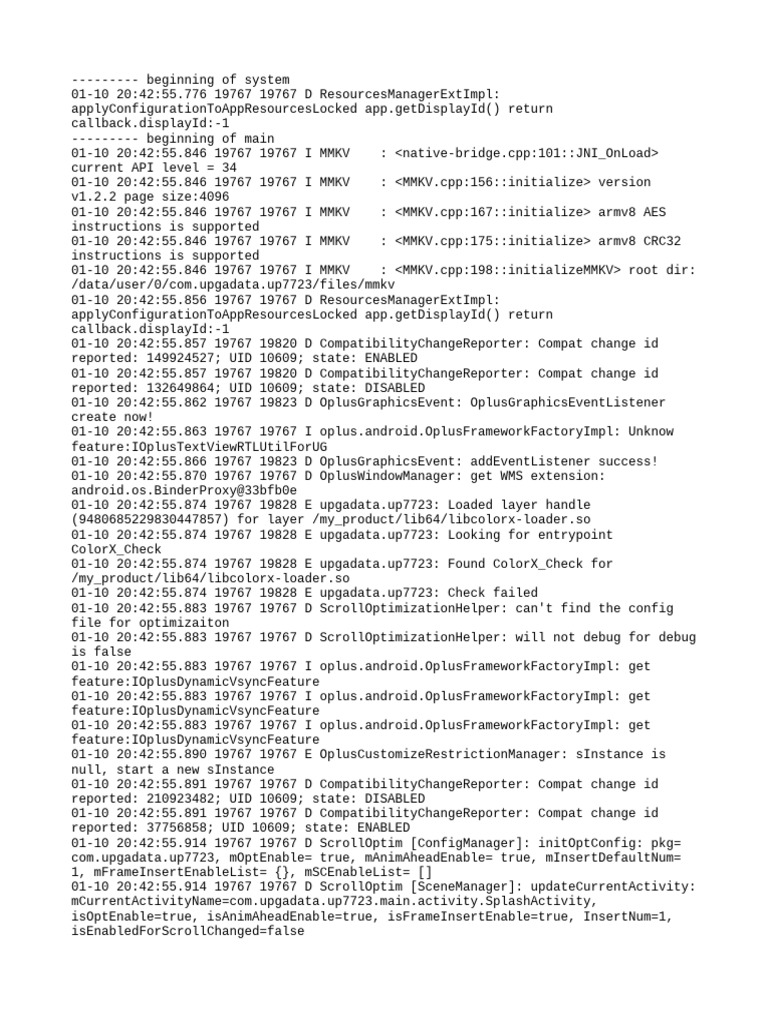 Com - Upgadata.up7723 Logcat | PDF | Computing | Software