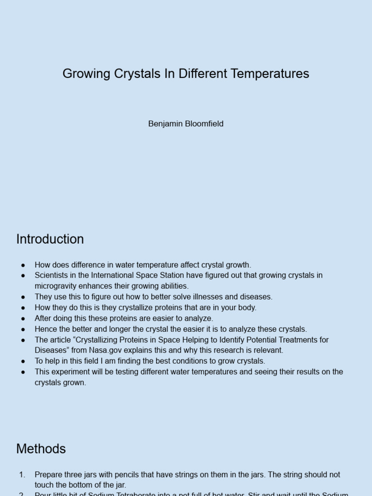growing crystals | PDF | Water | Crystal
