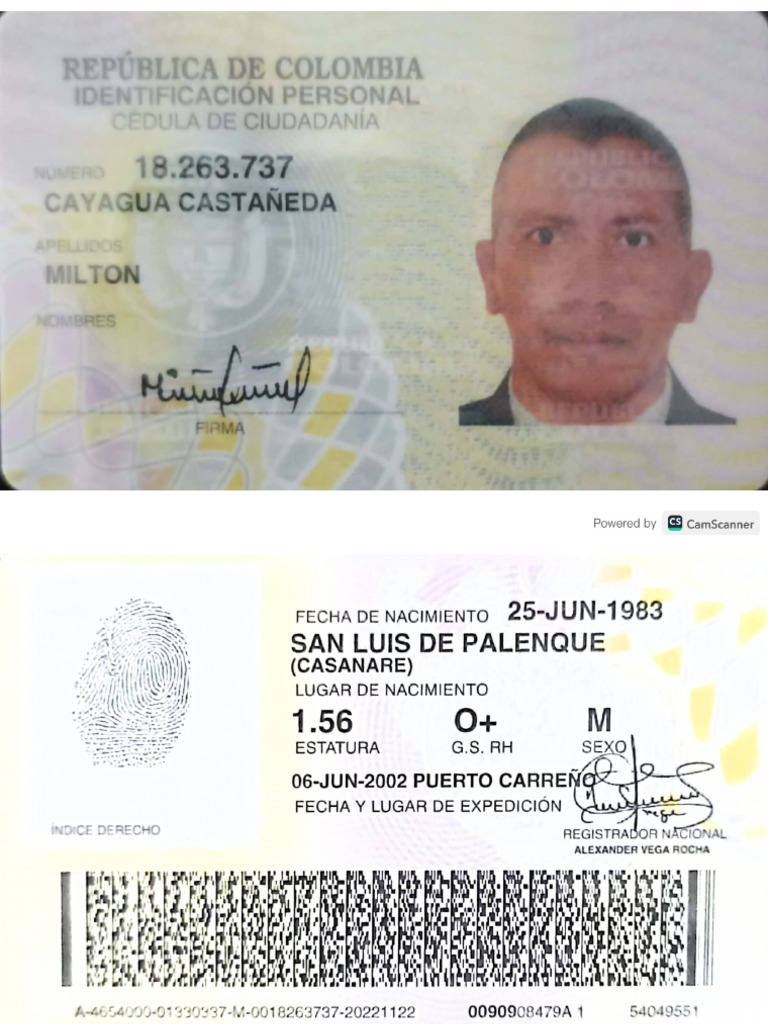 Cédula Milton | PDF