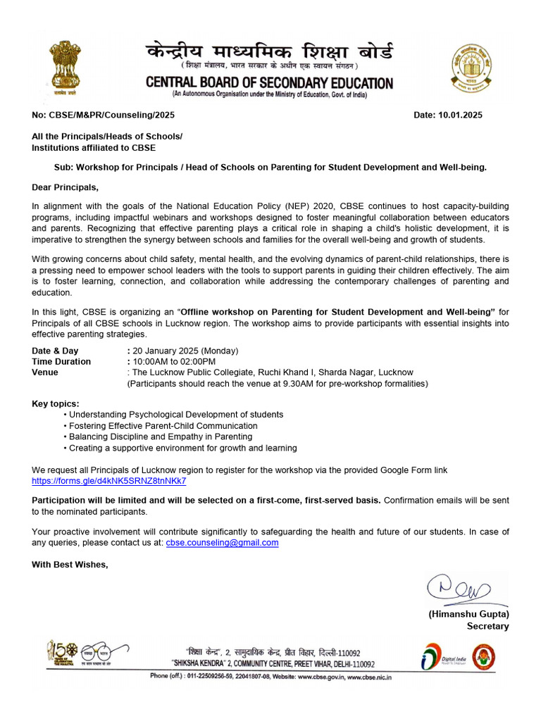 Circular_Workshop_Parenting_10012025 | PDF | Parenting | Learning