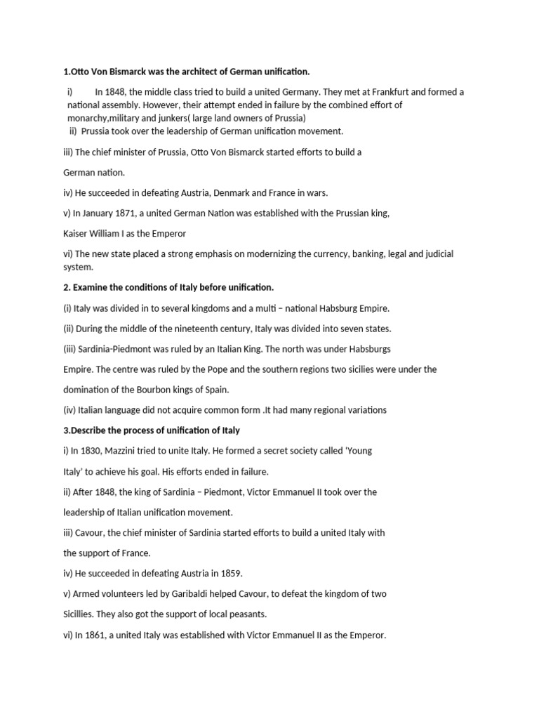 European Nationalism and Unification History | PDF | German Empire ...