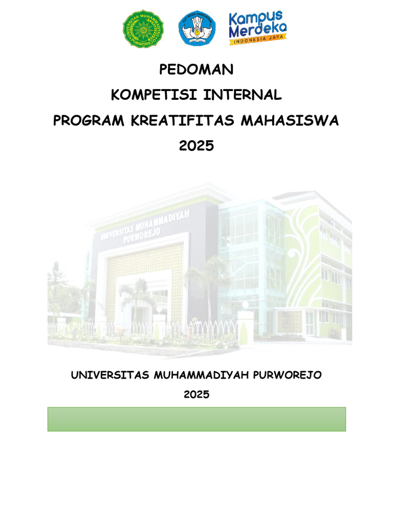 Pedoman Kompetisi Internal PKM 2025_UMPwr | PDF