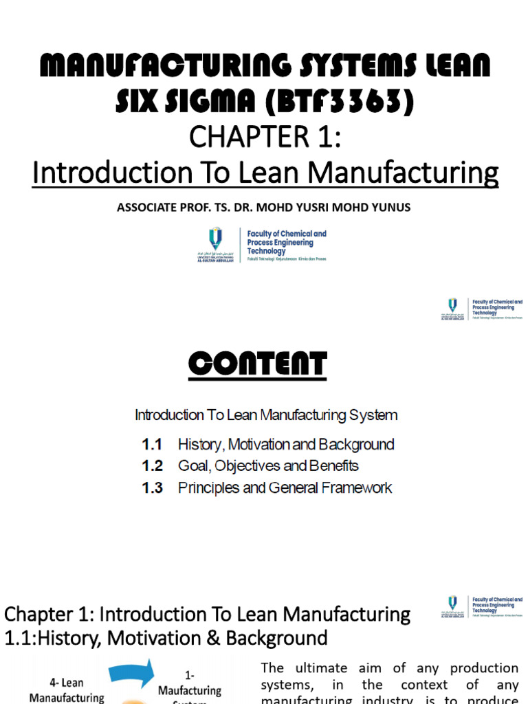 Chapter 1 | PDF | Lean Manufacturing | Business Process
