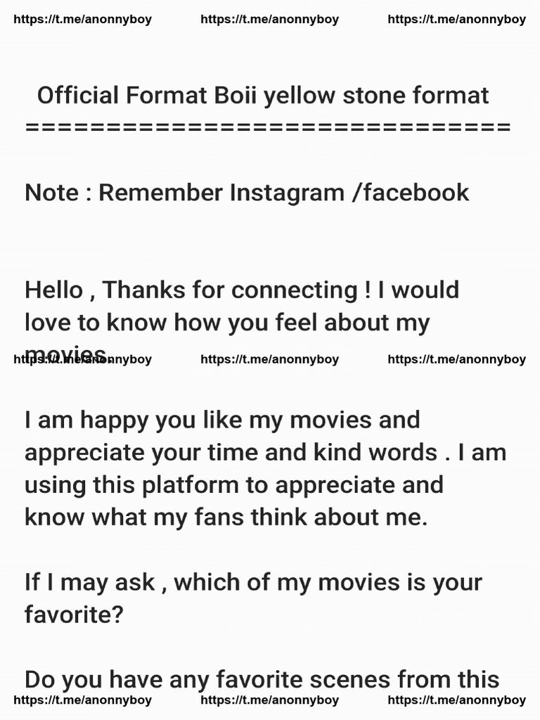 Yellowstone Format ANONBOY | PDF