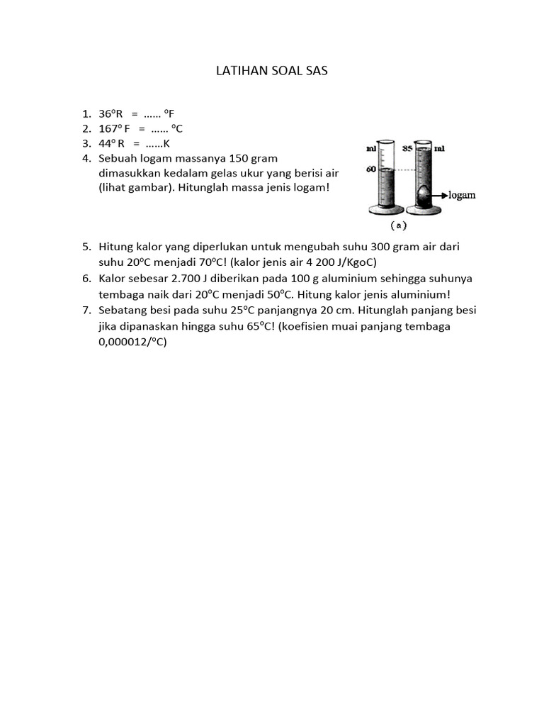Latihan Soal Sas 7 | PDF