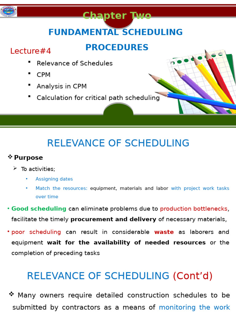Construction Planning & Scheduling - Lecture-4 | PDF | Project Management | Operations Research
