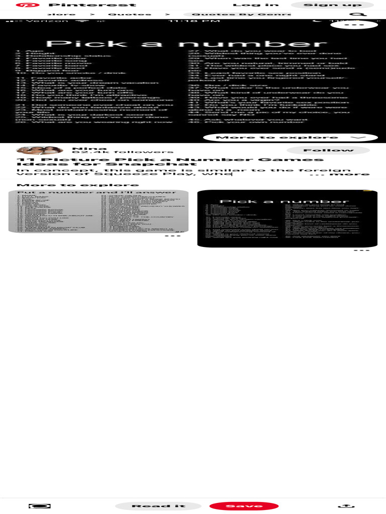 11 Picture Pick A Number Games Ideas For Snapchat | PDF