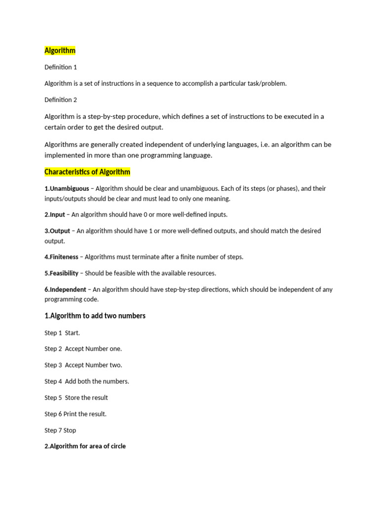 chap 1st PPA | PDF | Algorithms | Computer Programming