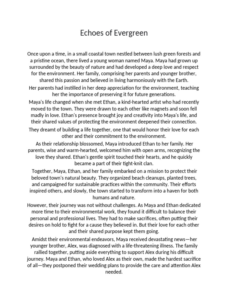 Echoes of Evergreen | PDF | Love | Natural Environment