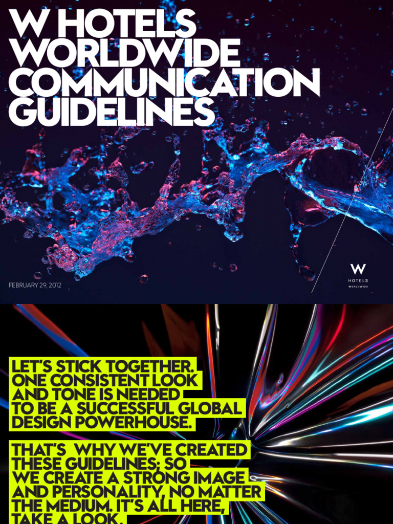 W Hotels Brand Communication Guide | PDF | Graphic Design ...