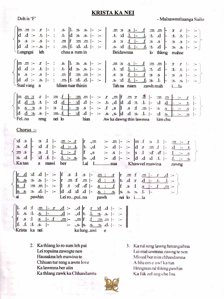 BESY Choir - Krista Ka Nei | PDF