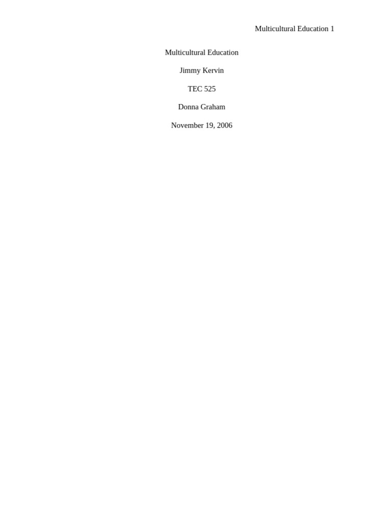 Strategies for Multicultural Education | PDF | Teachers | Multiculturalism