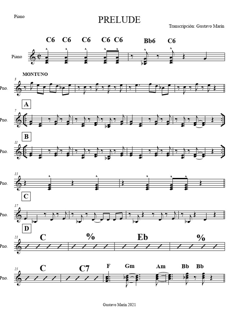 Prelude - Piano | PDF